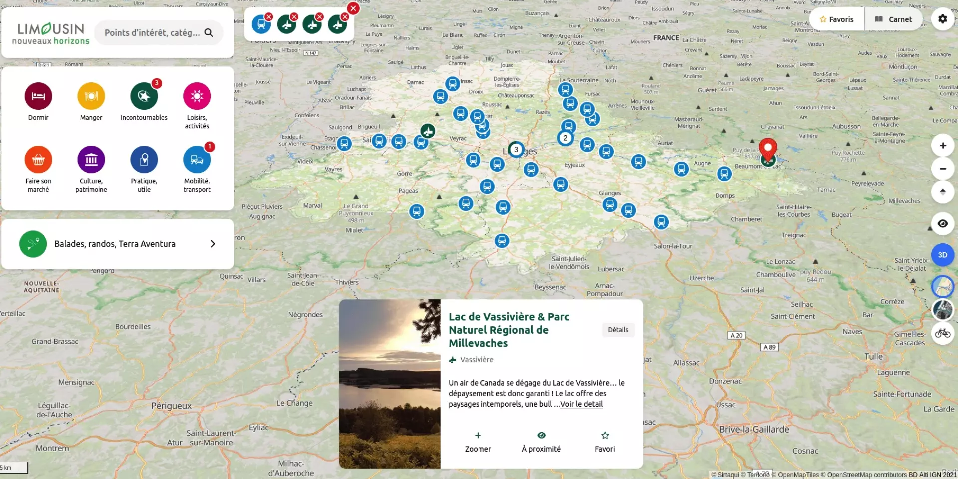 New OpenStreetMap interactive departmental mapping | Limousin – Nouveaux Horizons